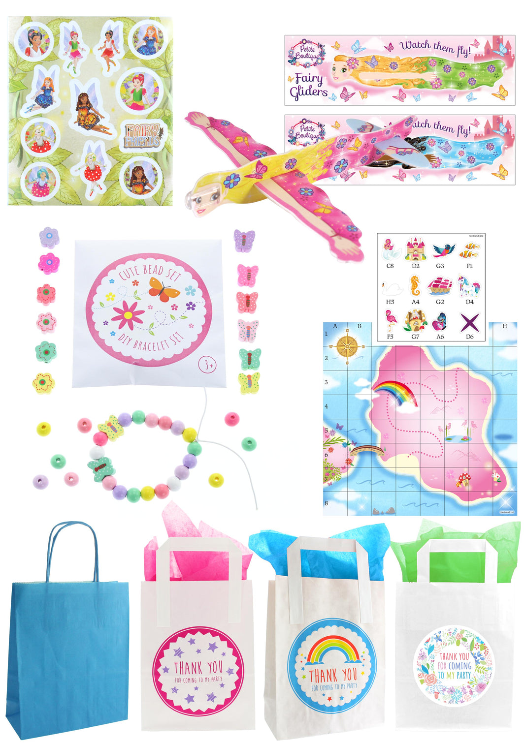 Girls Party Bags, Girls Filled Party Bags - The Curious Caterpillar