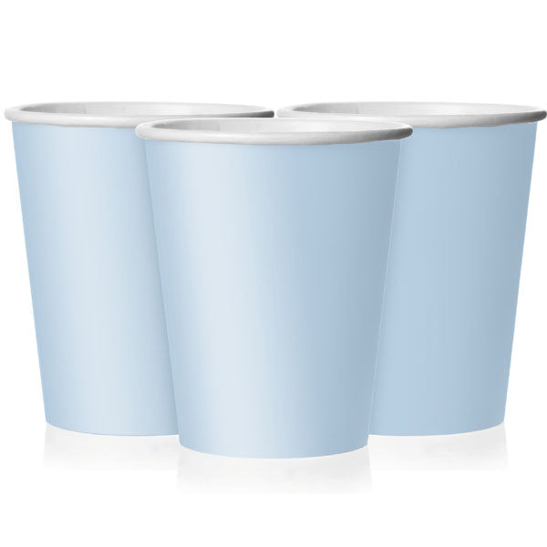 A pack of 14 Powder Blue Paper Cups 9oz – The Curious Caterpillar